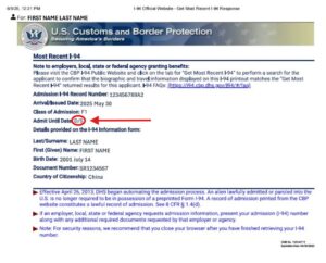 I-94 Record - Office for International Students & Scholars